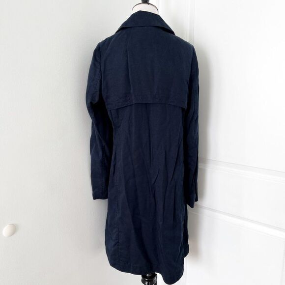 Aritzia | Jackets & Coats | Aritzia Babaton Maximo Navy Blue Waterfall Drape Trench Coat Duster ...